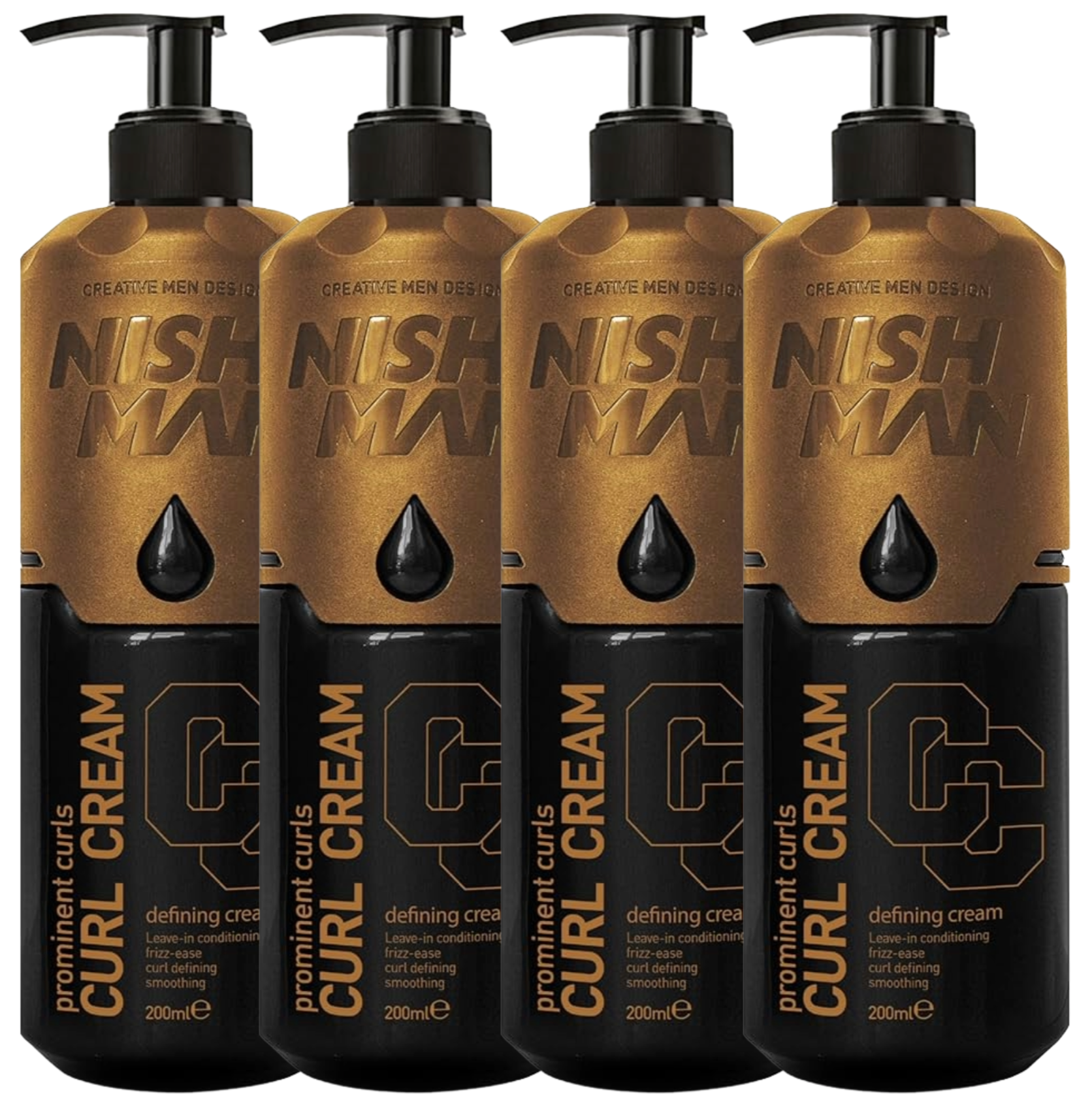 Nish Man Curl Cream 200ml 4-Pack – Barberfriends